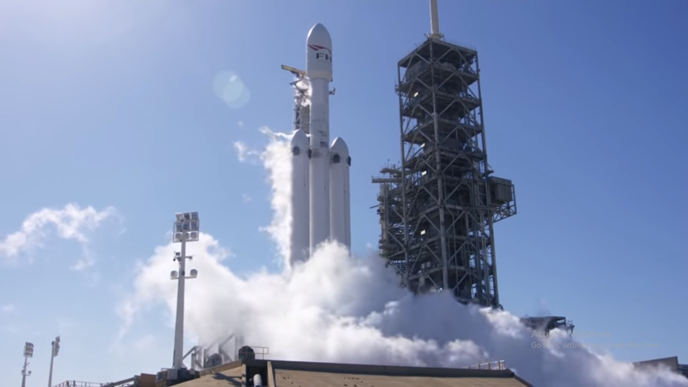 First static fire test of Falcon Heavy rocket | Aerospace Testing ...